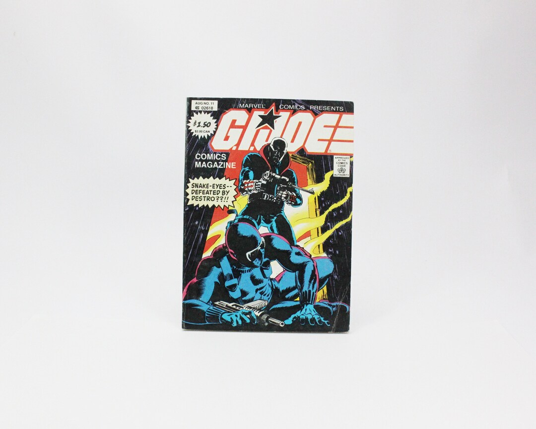 Vintage Marvel Comic G.I Joe, Sanke Eyes Defeated by Destro - Etsy