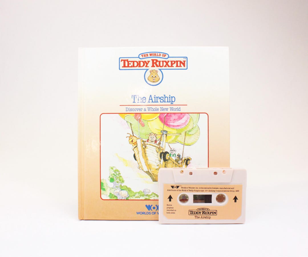Vintage Teddy Ruxpin Book and Cassette Tape, the Airship, World of ...