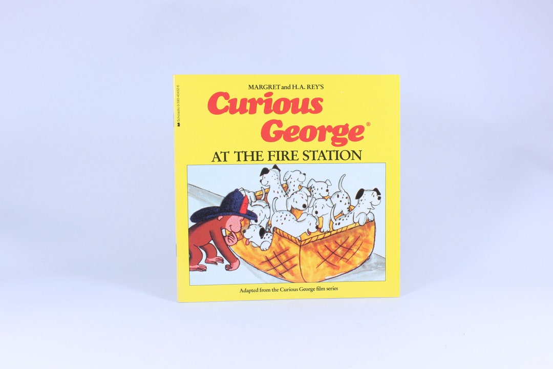 Vintage Book, Curious George at the Fire Station, Adapted From the ...