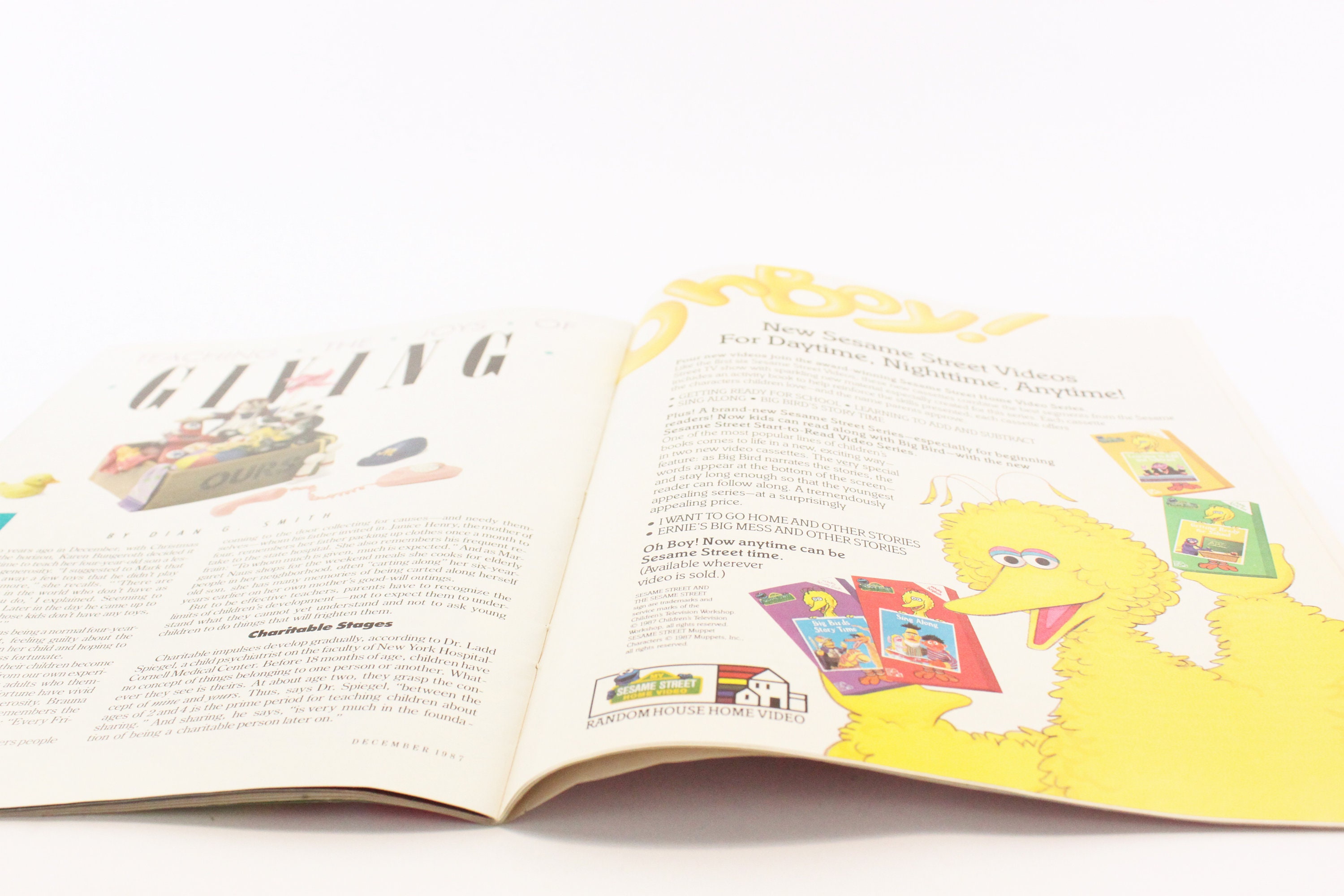 Vintage Magazine, Sesame Street Magazine, December 1987, Seasons ...