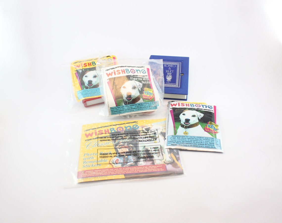 Vintage 1996 Wendy's Kids Meal Wishbone Toy Set Set of 5 - Etsy
