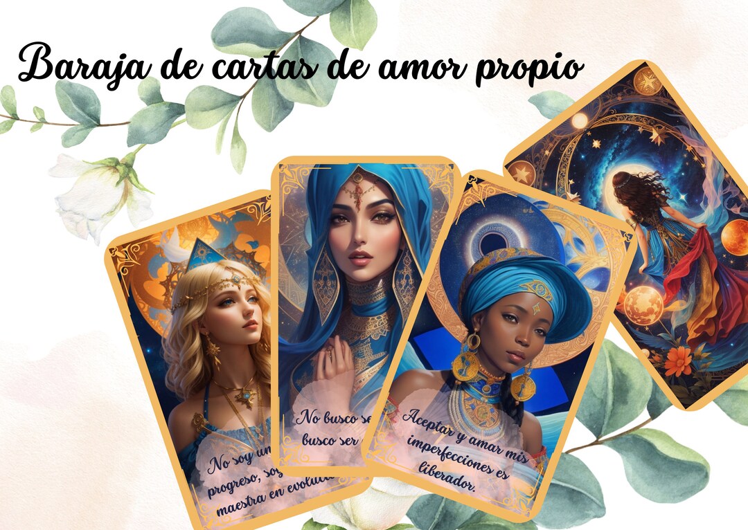 58 Cartas de autoestima/Baraja de amor propio/Empoderamiento/Tarjetas ...