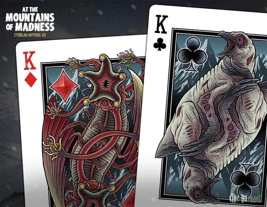 Cthulhu Poker Case With 2 Decks at the Mountains of Madness - Etsy