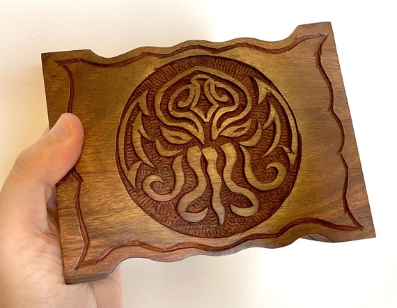 Cthulhu Wooden Jewelry Box Lovecraft Hand Carved Design - Etsy