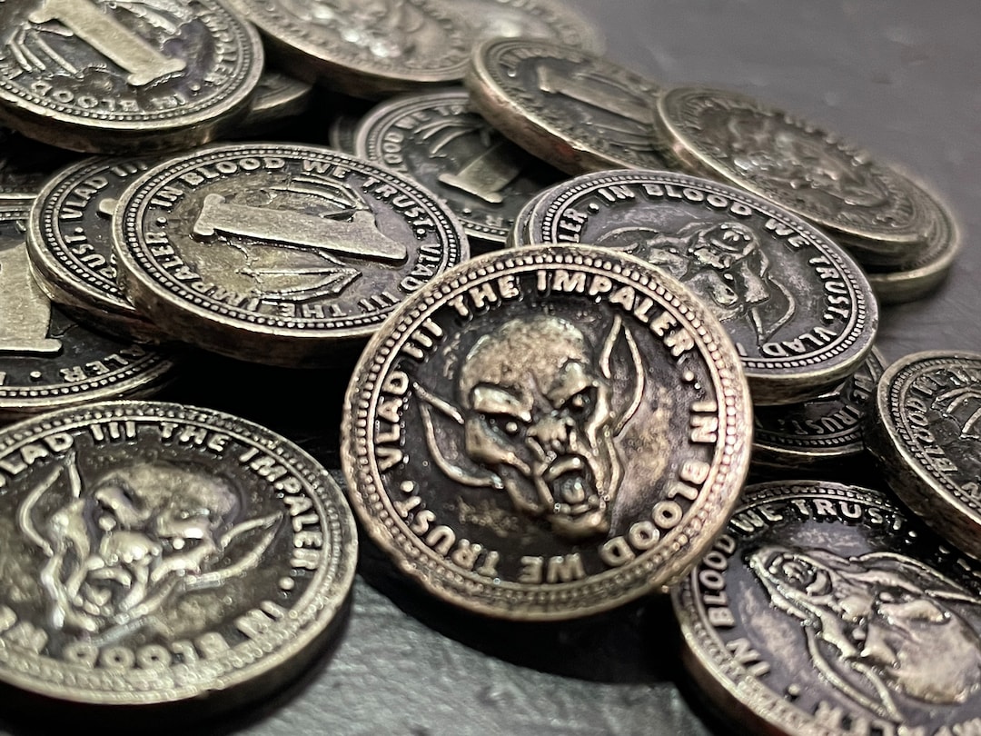 Dracula Metal Coins: Vlad Tepes III, Ancient Finish (set of 30) - Etsy