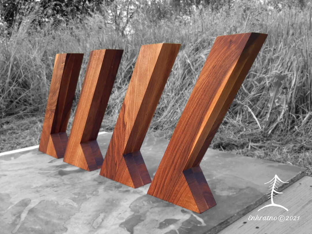 ANGLED TABLE LEGS / Thick Table Legs / Coffee Table Legs Round Table ...