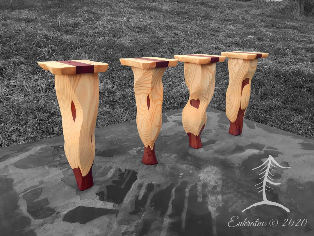 COFFEE TABLE LEGS, Table Legs Wood, Table Legs Set, Table Legs Short ...