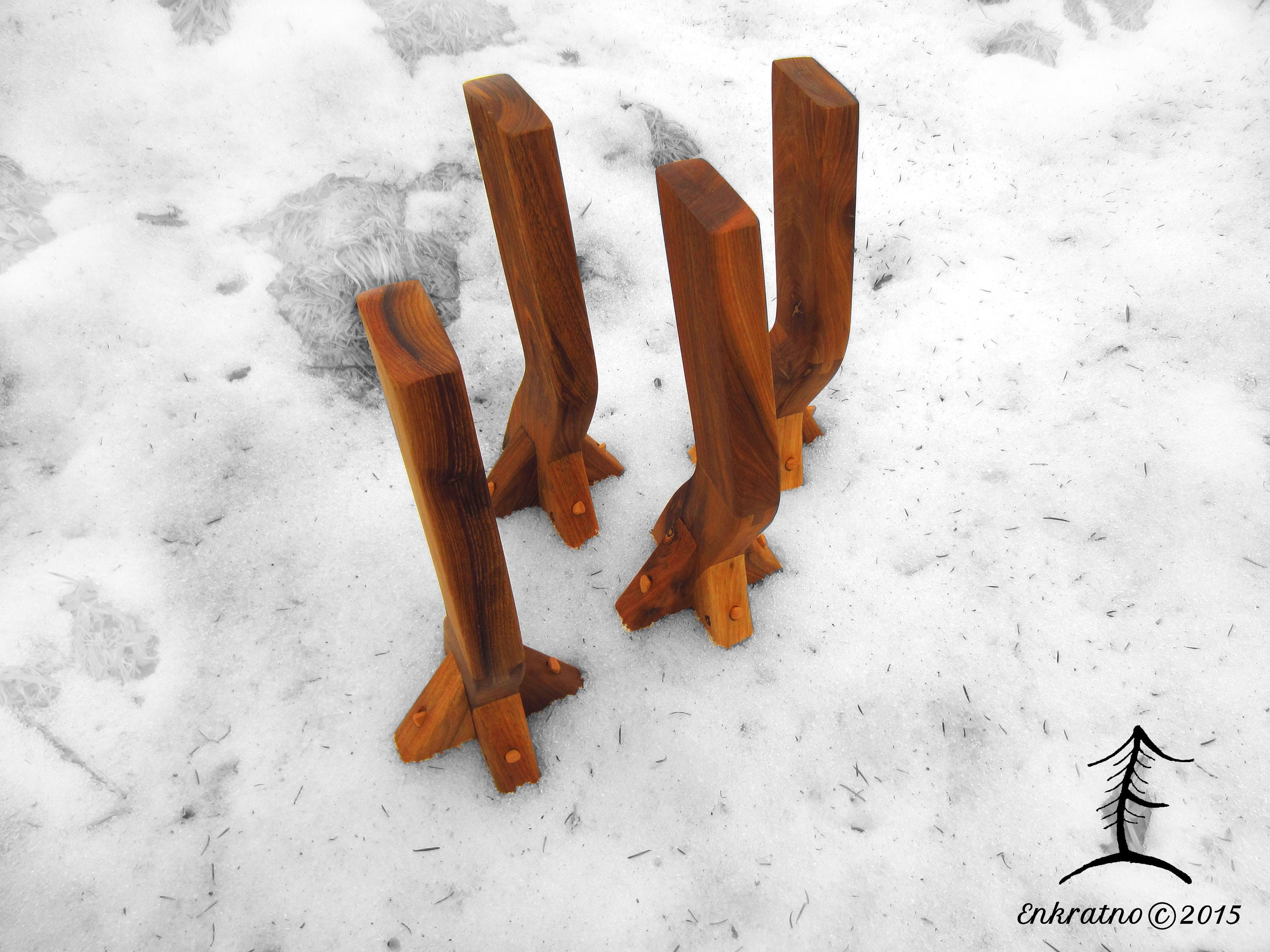 Wooden Coffee Table Legs Made of Walnut Wood Pear Spruce - Etsy