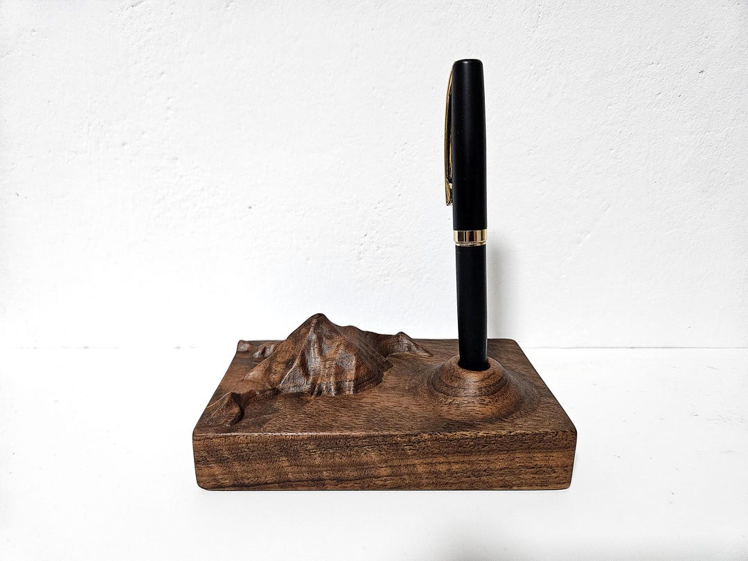 Wooden Pen Stand | Elegant Pen Holder | Personalized Desk Organizer ...