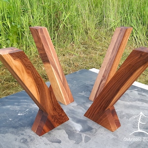 Angled Table Legs | Coffee Table Legs | Heavy Table Base | Wooden Table ...