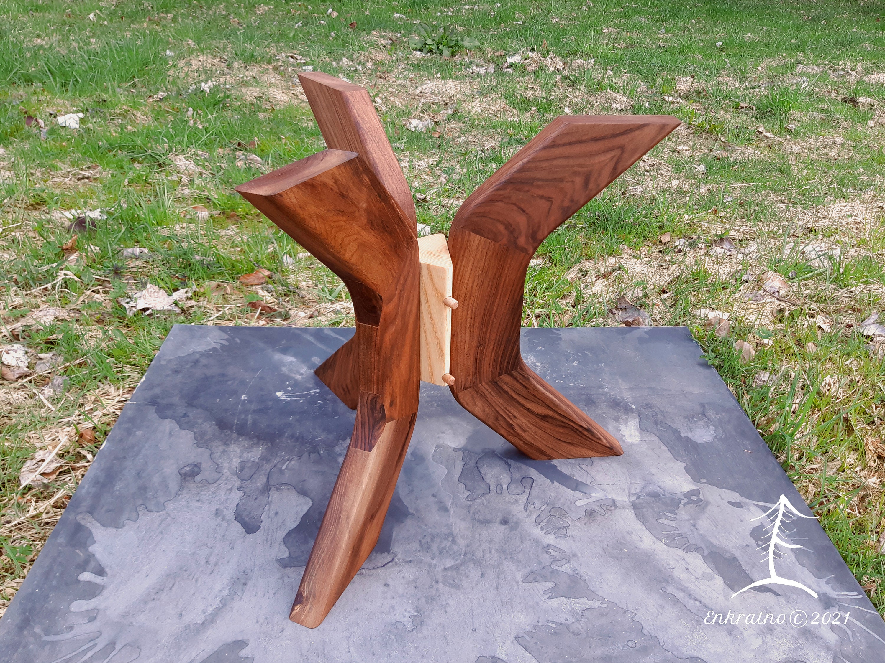 Handcrafted Wooden Tripod Table Base | Customizable Legs - Etsy