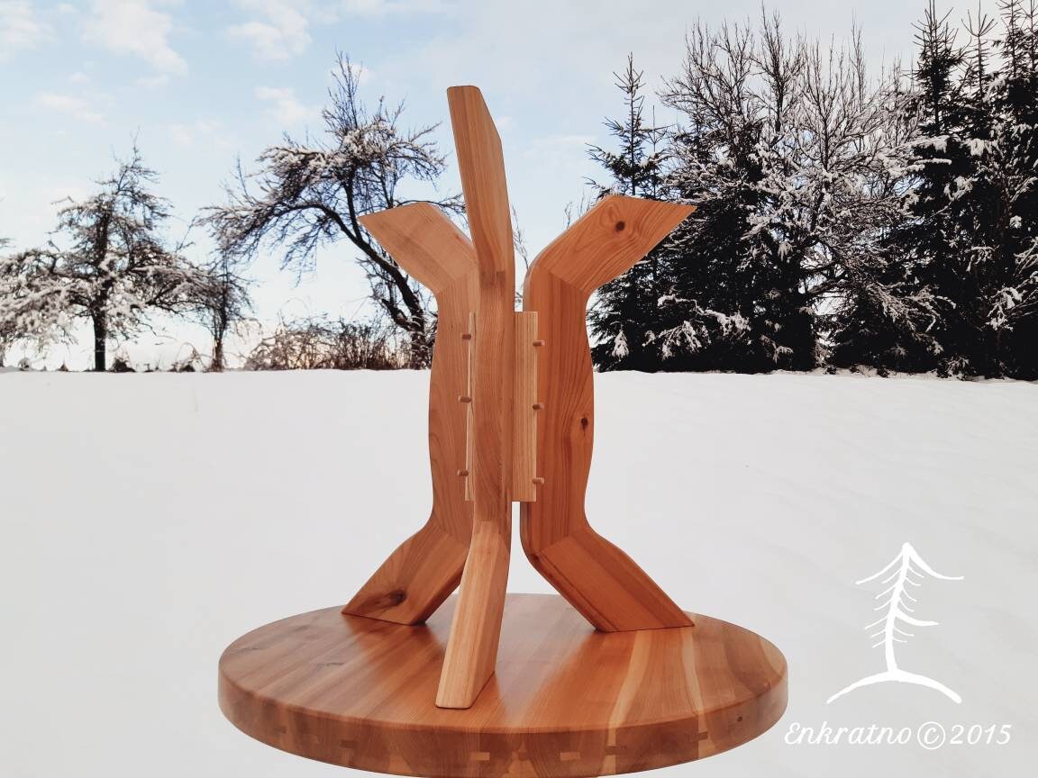 Handcrafted Wooden Tripod Table Base | Customizable Legs - Etsy