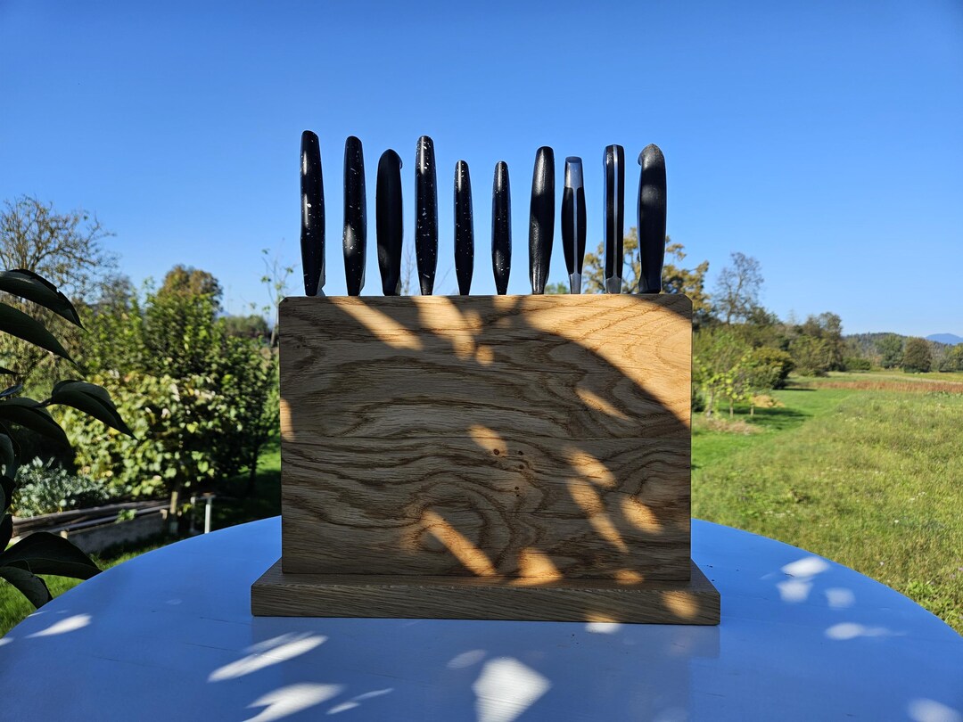 Wooden Knife Holder | Wooden Knife Rack | Knife Organizer | Wooden ...