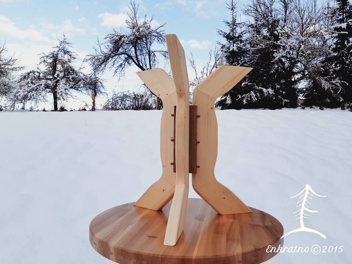 Handcrafted Wooden Tripod Table Base | Customizable Legs - Etsy