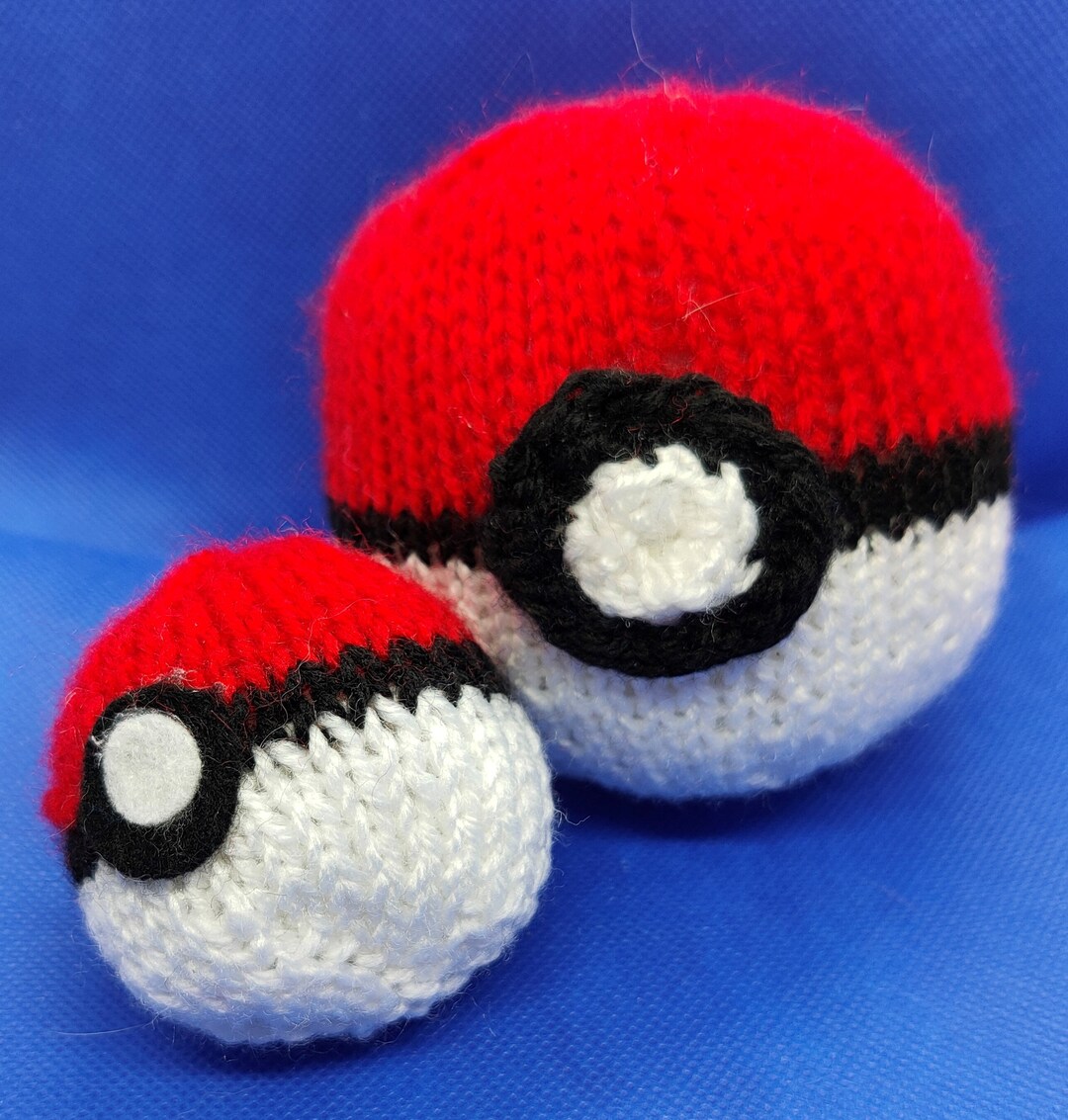 Pokemon Pokeball Cute Knitted Gamer Plushie Unique Geek Gift Idea - Etsy