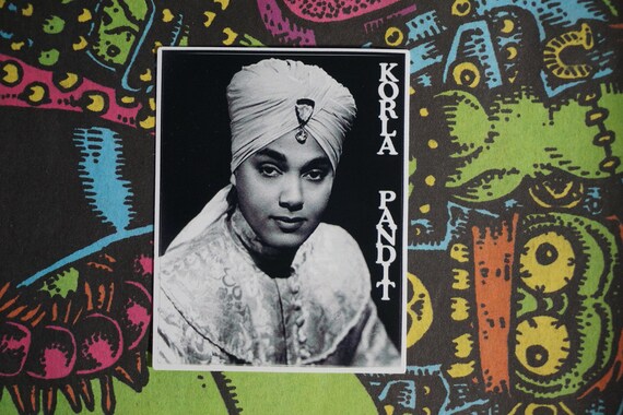 Korla Pandit Sticker B&W Retro Decal Eastern Mystic Exotica | Etsy