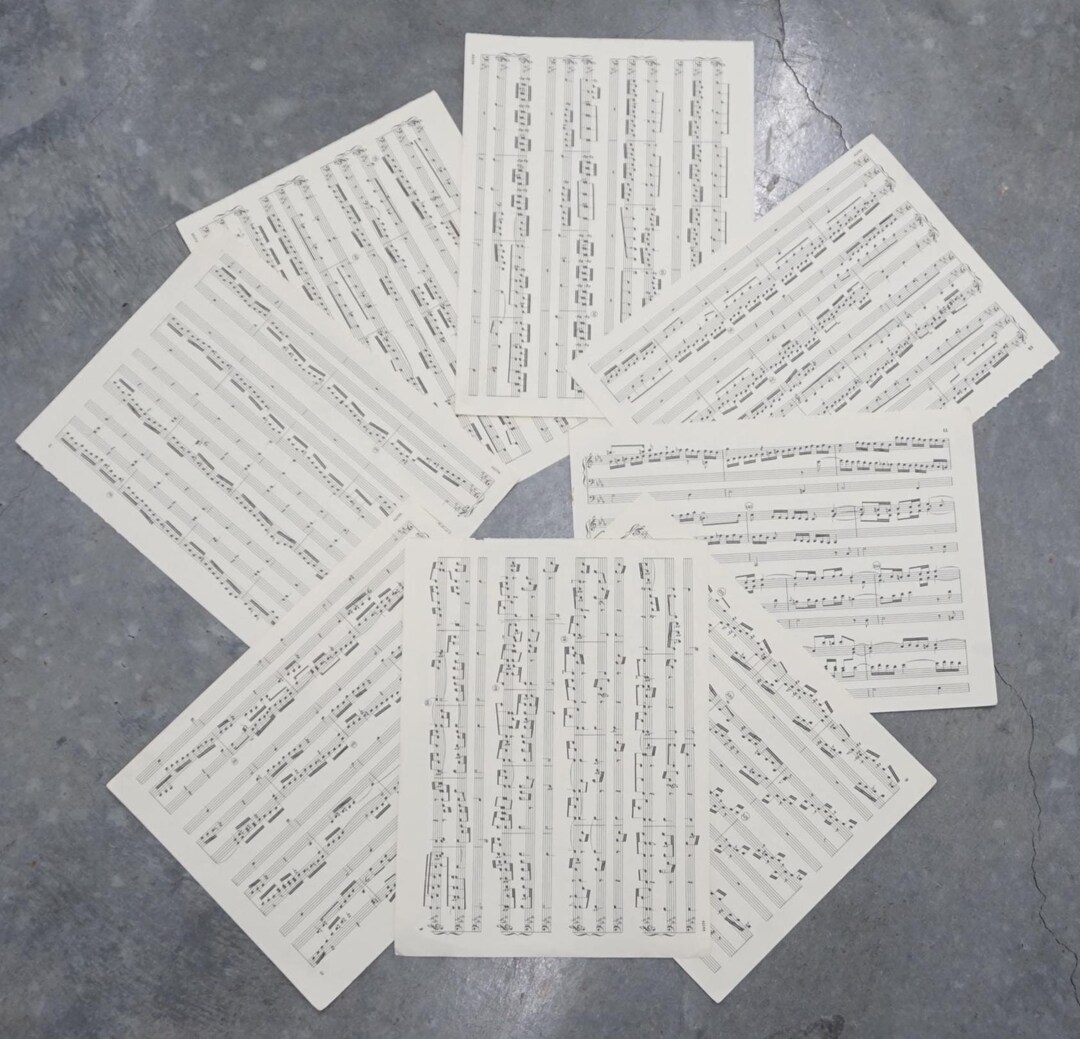 Vintage Classical Sheet Music for Scrapbook Framing Art Projects Piano ...