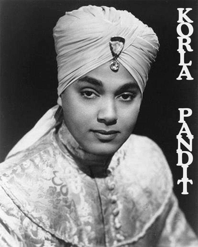 Korla Pandit Sticker B&W Retro Decal Eastern Mystic Exotica 1950's ...
