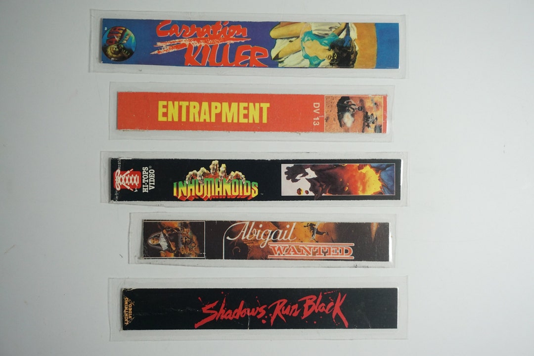 5x VHS Box Art Book Marks Entrapment Shadows Run Black Inhumanoids ...