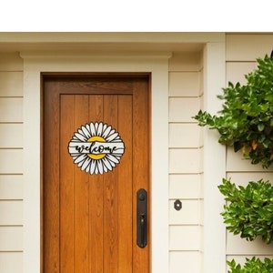 Daisy Welcome Sign, Porch Sign, Party Decor, Door Sign, Wall Art, Room ...