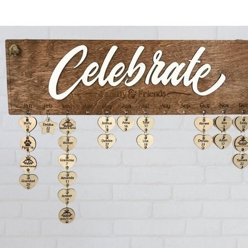 Celebration Board Birthday Board Family Birthday Sign Wood | Etsy