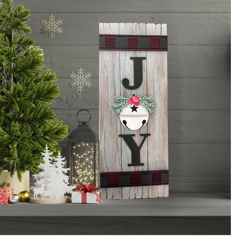 Joy Wooden Christmas Sign Rustic Wood Sign Hand Painted Wood - Etsy
