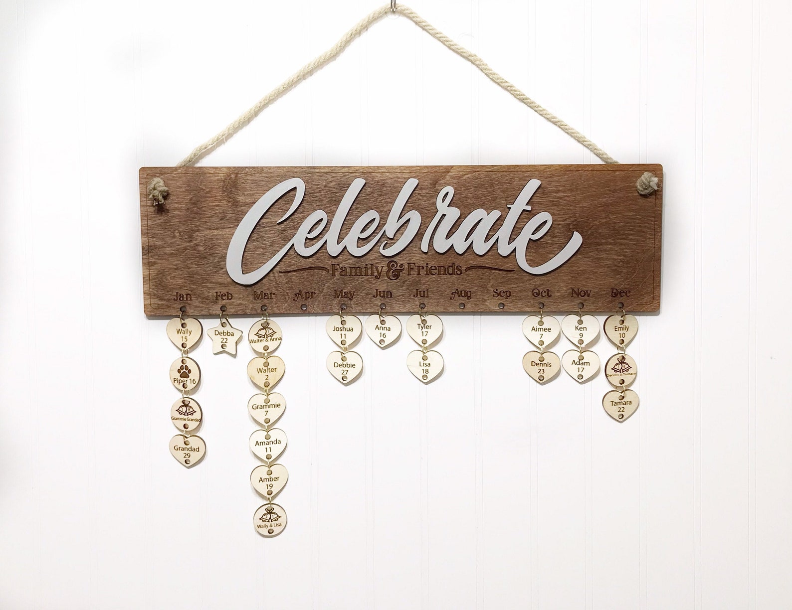 Celebration Board Birthday Board Family Birthday Sign Wood | Etsy