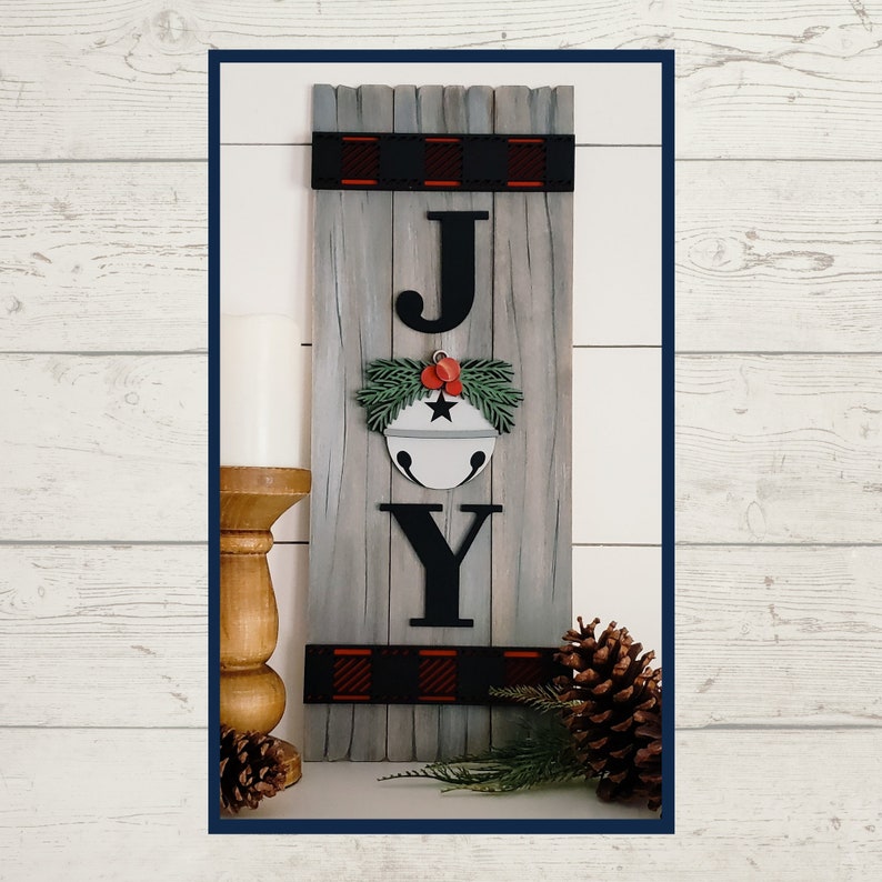 Joy Wooden Christmas Sign Rustic Wood Sign Hand Painted Wood - Etsy