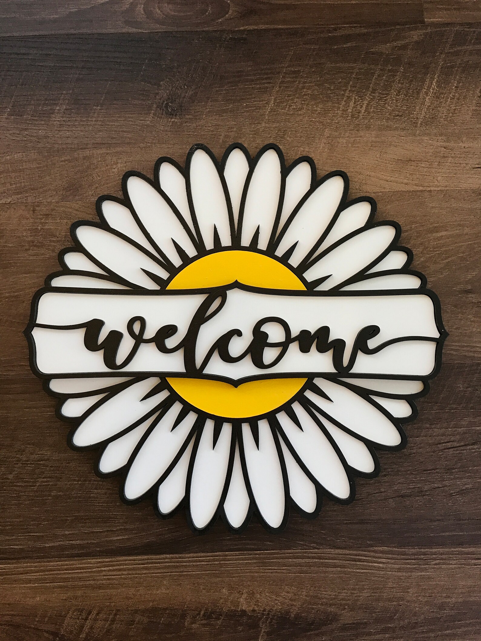 Daisy Welcome Sign Porch Sign Party Decor Door Sign Wall - Etsy