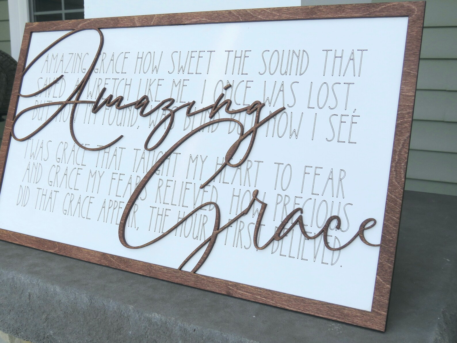 Amazing Grace Sign Christian Song Lyrics Wall Art Hymn Wall - Etsy España