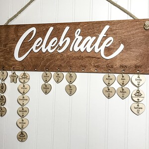 Celebration Board, Birthday Board, Family Birthday Sign, Wood Family ...