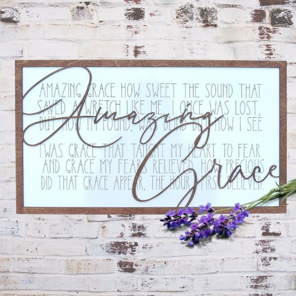 Amazing Grace Sign - Etsy