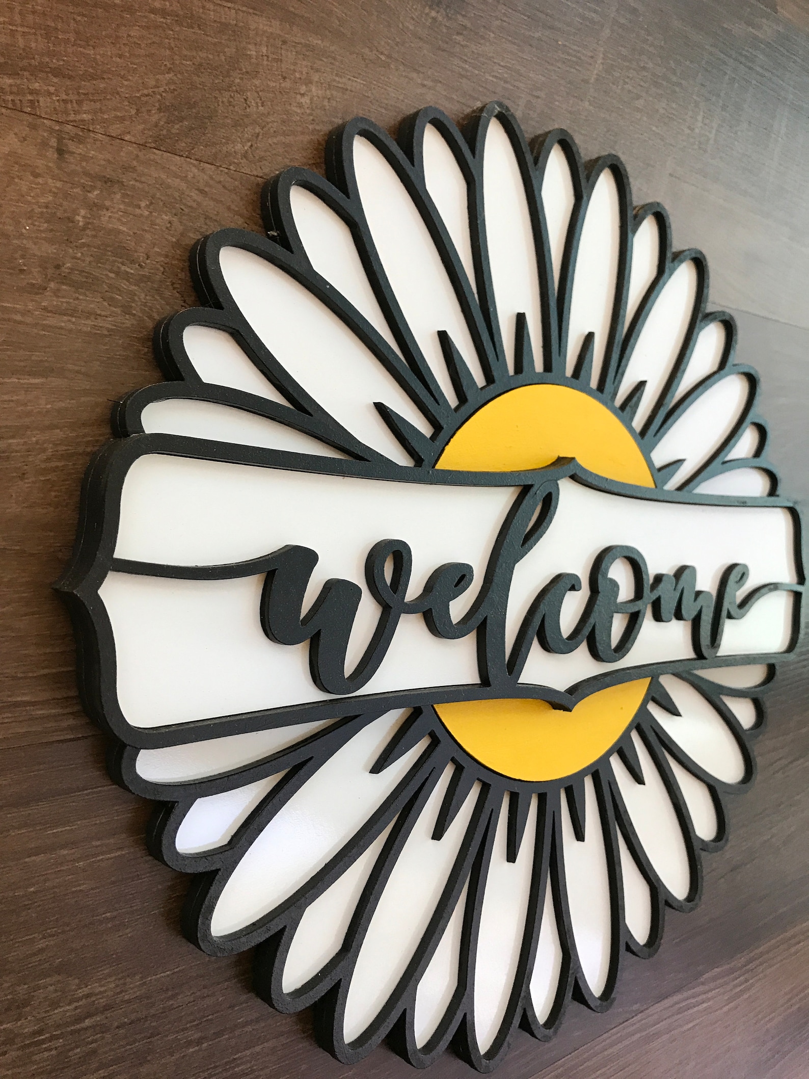 Daisy Welcome Sign Porch Sign Party Decor Door Sign Wall - Etsy