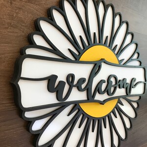 Daisy Welcome Sign, Porch Sign, Party Decor, Door Sign, Wall Art, Room ...