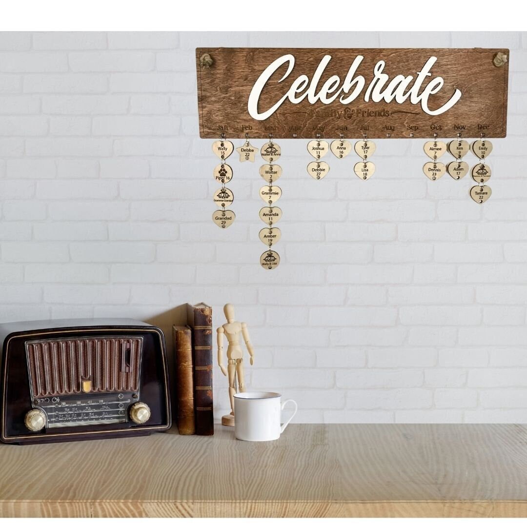 Celebration Board Birthday Board Family Birthday Sign Wood | Etsy