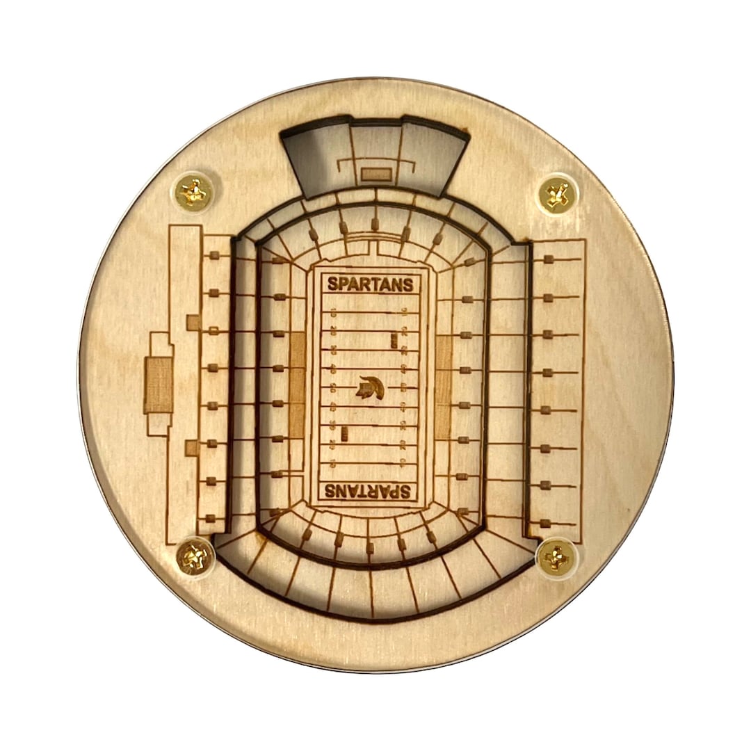 The Original Stadium Coaster! Officially Licensed! MSU Spartan Stadium ...