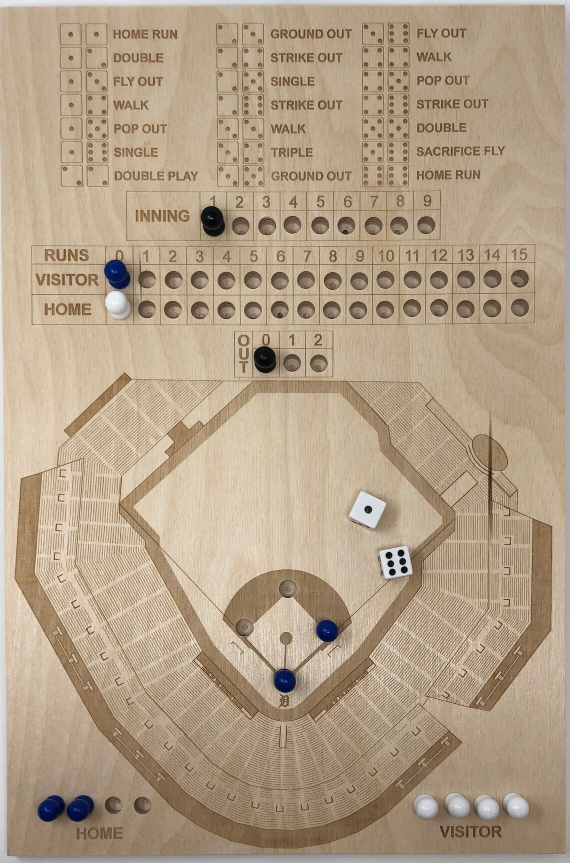 Baseball Dice Game - Etsy