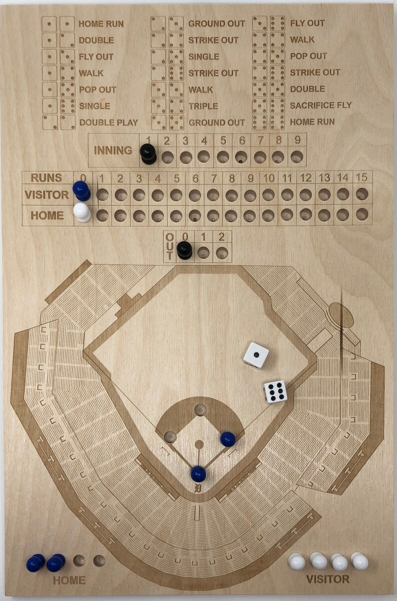 Baseball Dice Game - Etsy