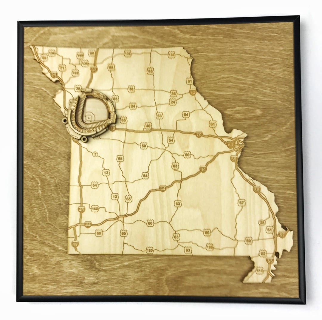 Stadium State Shape - Missouri, Kansas City (kauffman Stadium) - Etsy