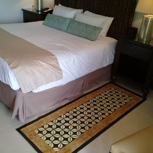 Hand Painted Canvas Runner Rug, Tropical Design, Rug, Runner Rug, Area ...