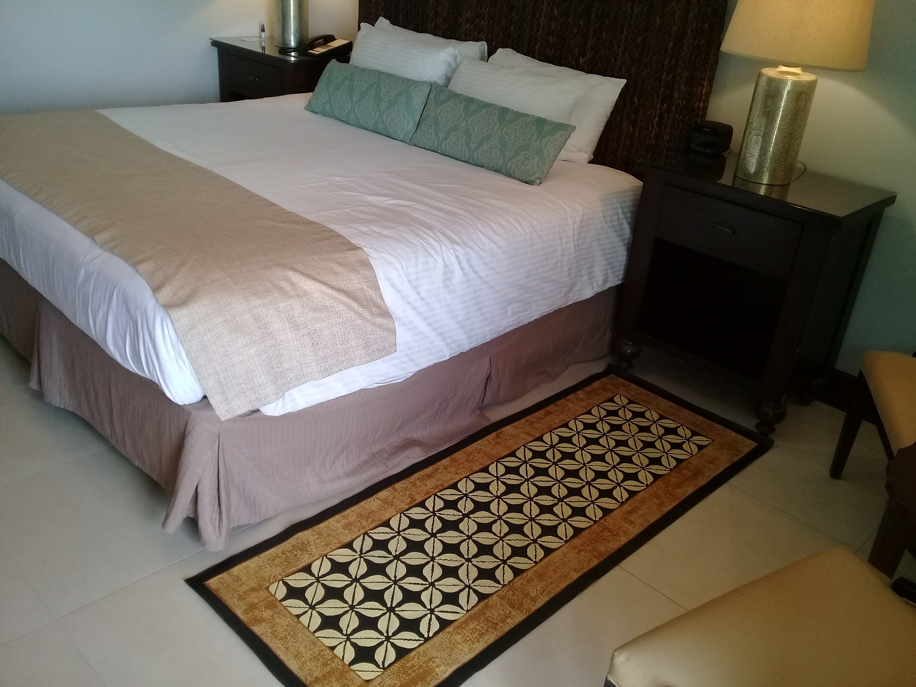 Hand Painted Canvas Runner Rug, Tropical Design, Rug, Runner Rug, Area ...