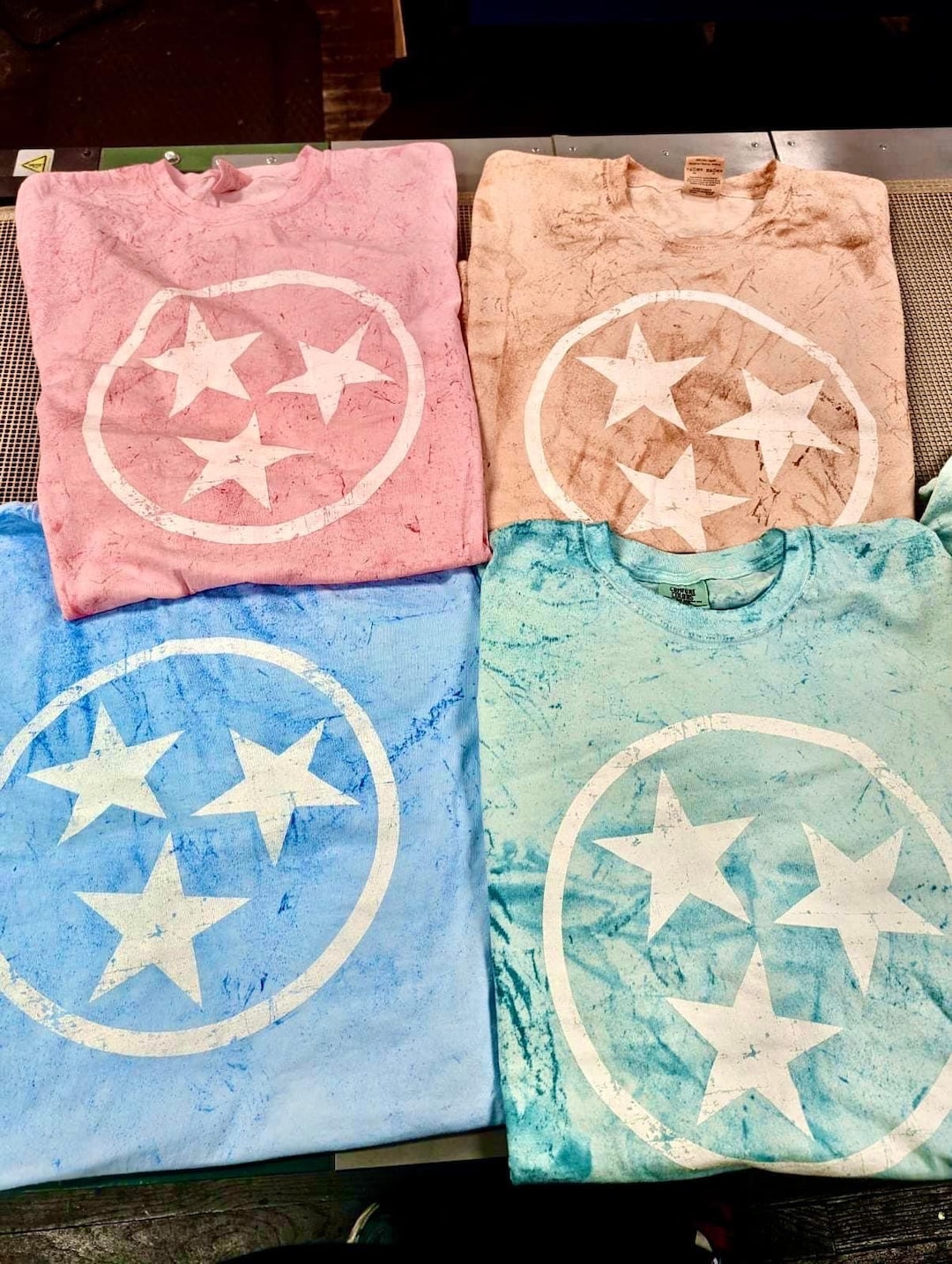 Comfort Color Color Blast Tri Star Tee Shirts! - Etsy