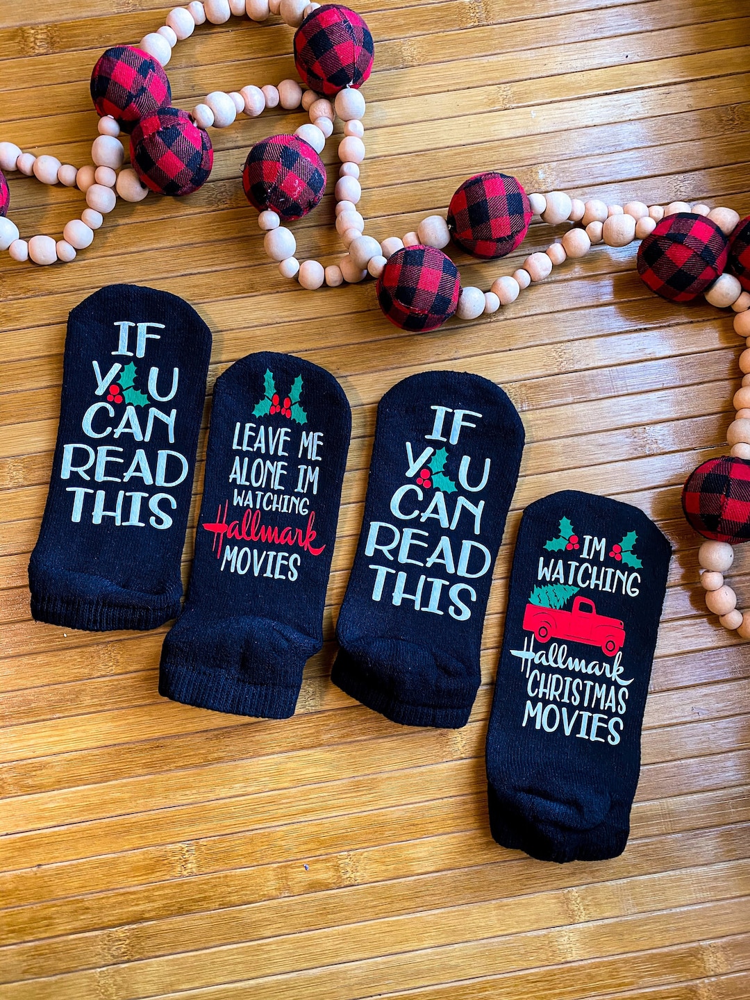 Christmas Movie Socks - If You Can Read This - Christmas Socks ...