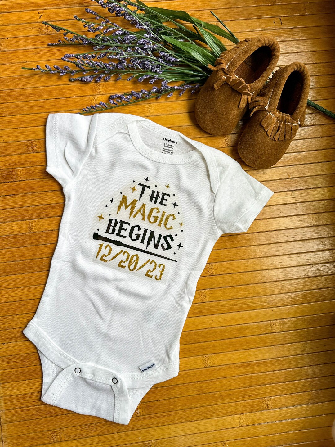 Wizard Baby Announcement- Pregnancy Announcement -announcement Bodysuit ...