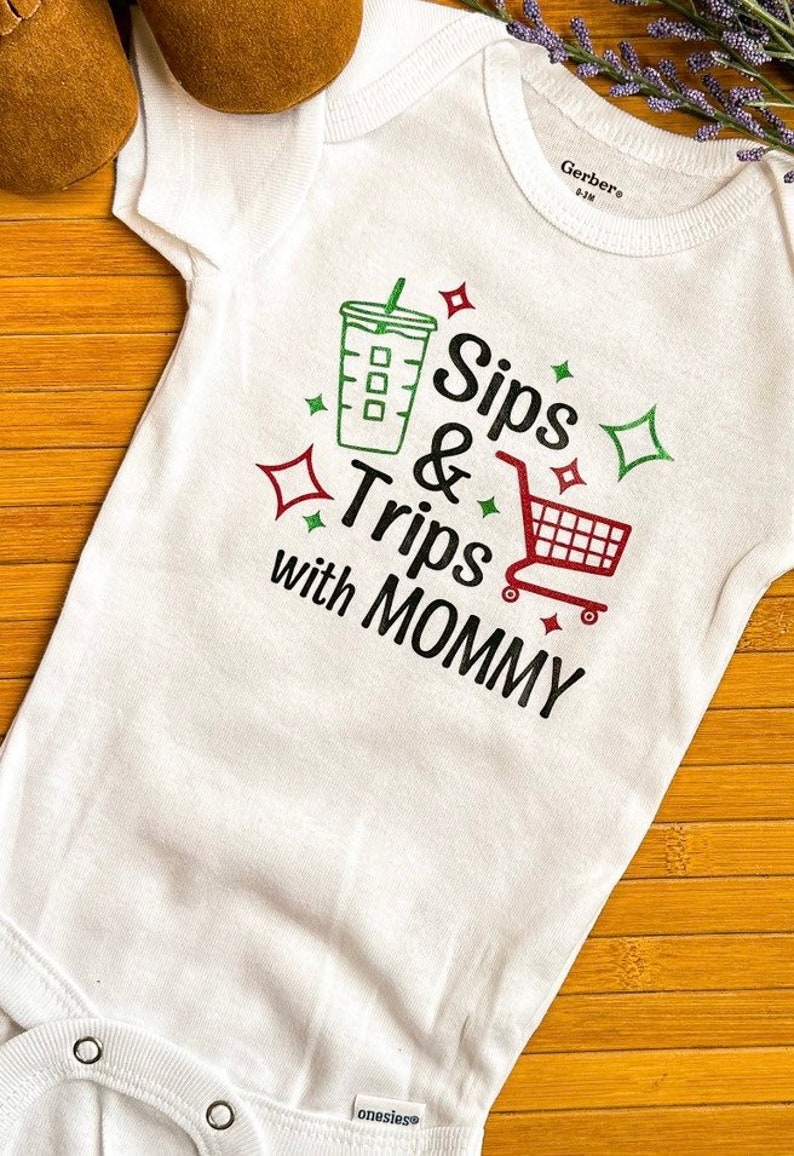 Sips and Trips Onsie Trips and Sips Baby Shower Mommys - Etsy