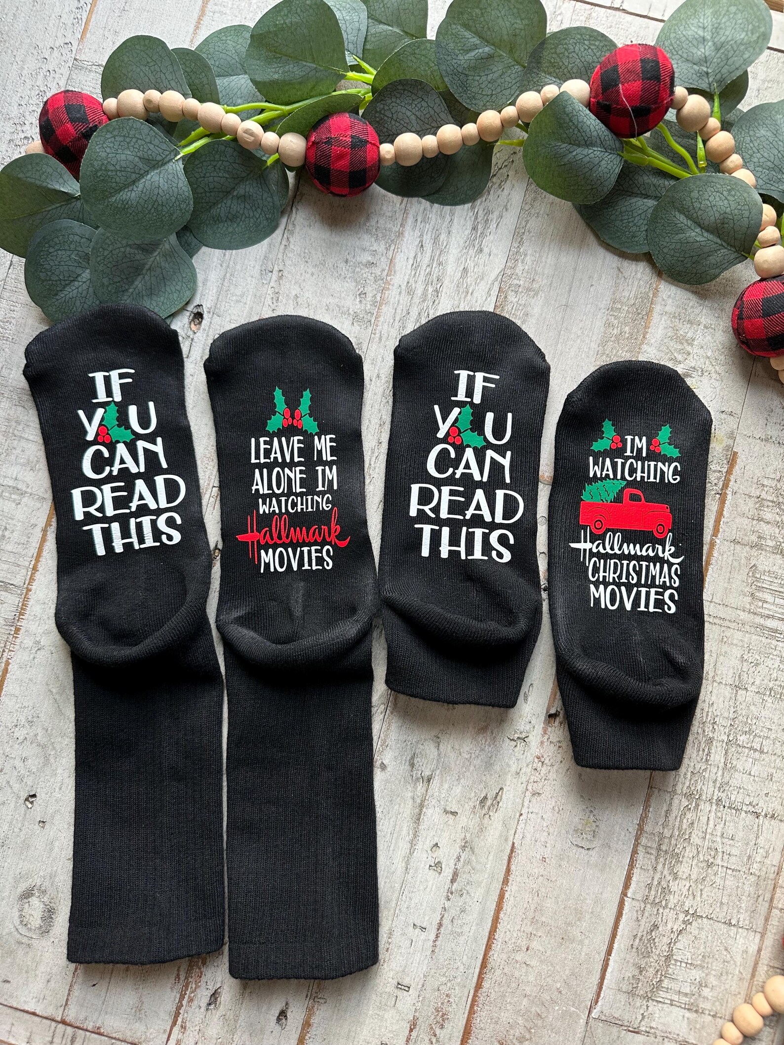 Christmas Movie Socks - If You Can Read This - Christmas Socks ...