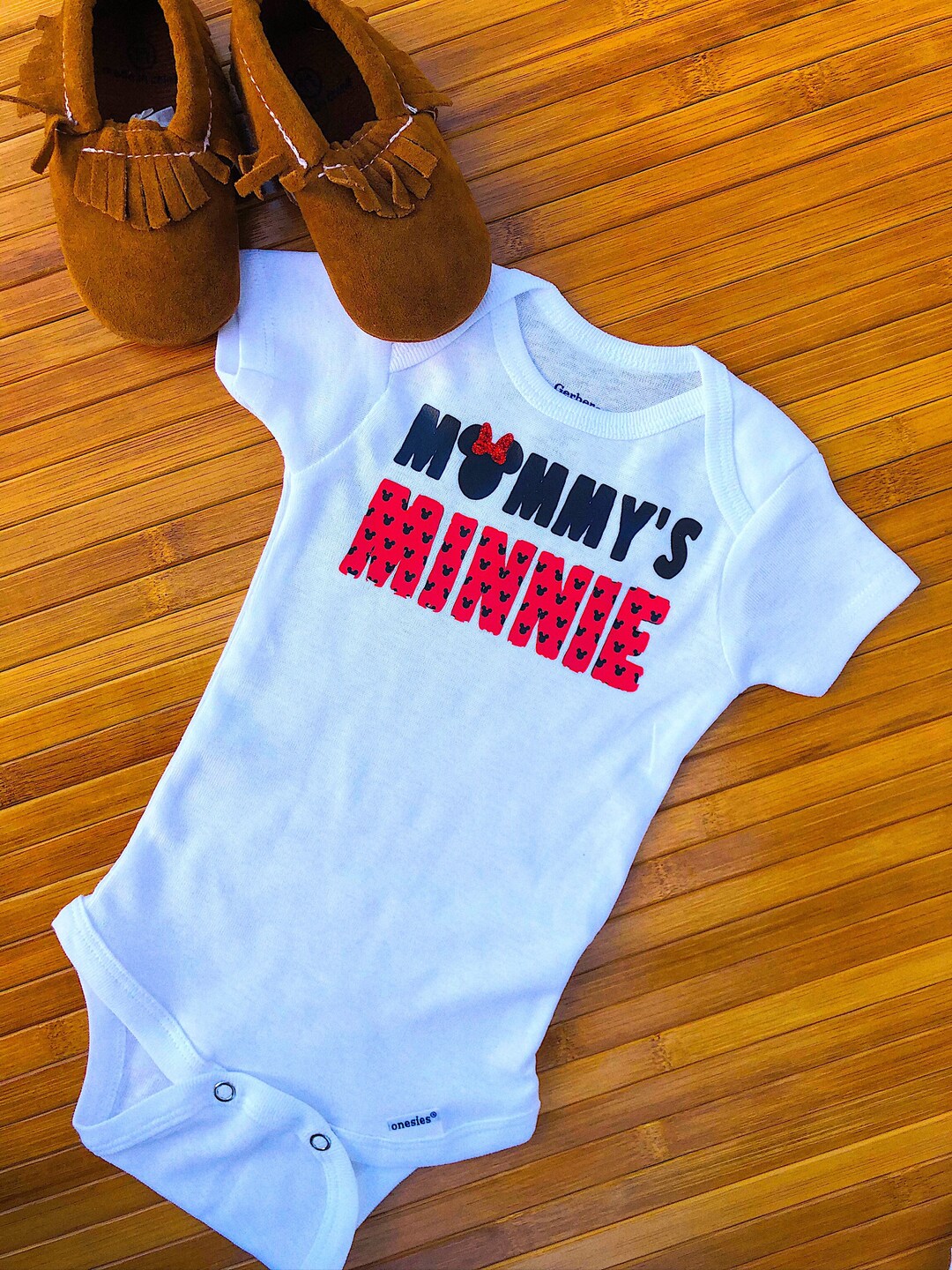 Mommys Mini Onesie - Minnie Mouse Onesie - Minnie Mouse Baby Shower ...