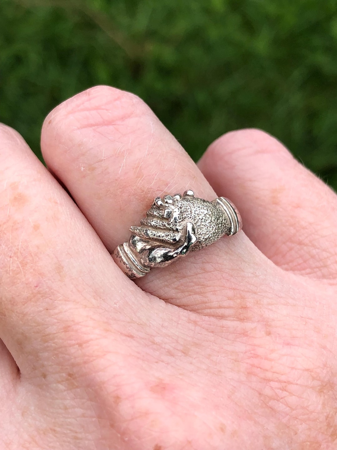 Fede Style Ring With Clasped Hands, Size 7, Antique? - Etsy