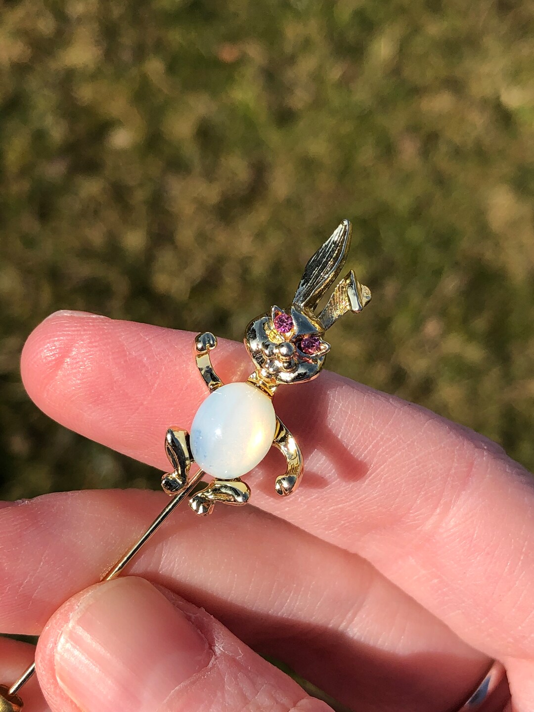 Jelly Belly Vintage Bunny Rabbit Stick Pin - Etsy