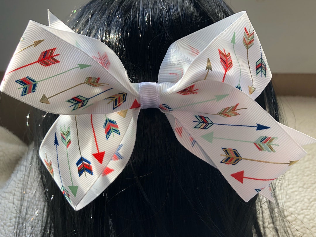 Arrow Hair Bow, Grosgrain Ribbon, Hair Clip, Hair Accessories, Girl's ...